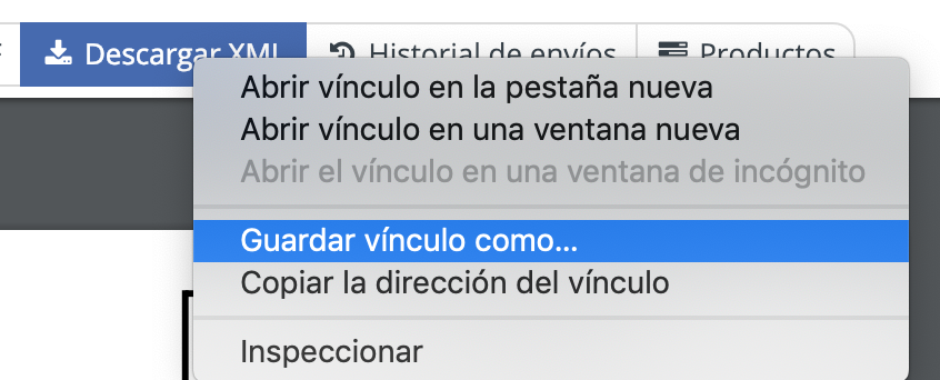 Descargar XML y PDF de un DTE emitido